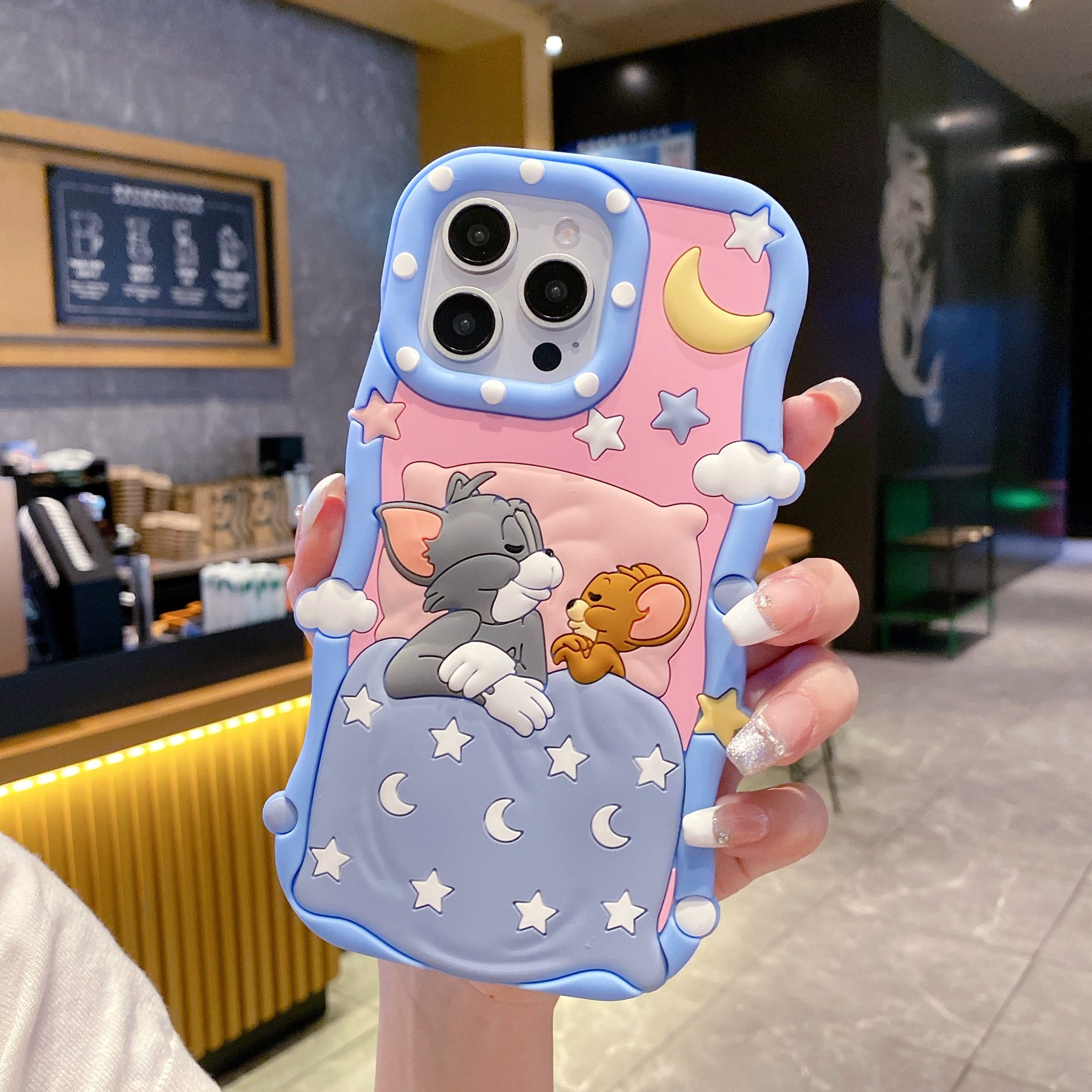 Sleeping Tom & Jerry Silicon Phone Cases For iPhone 16