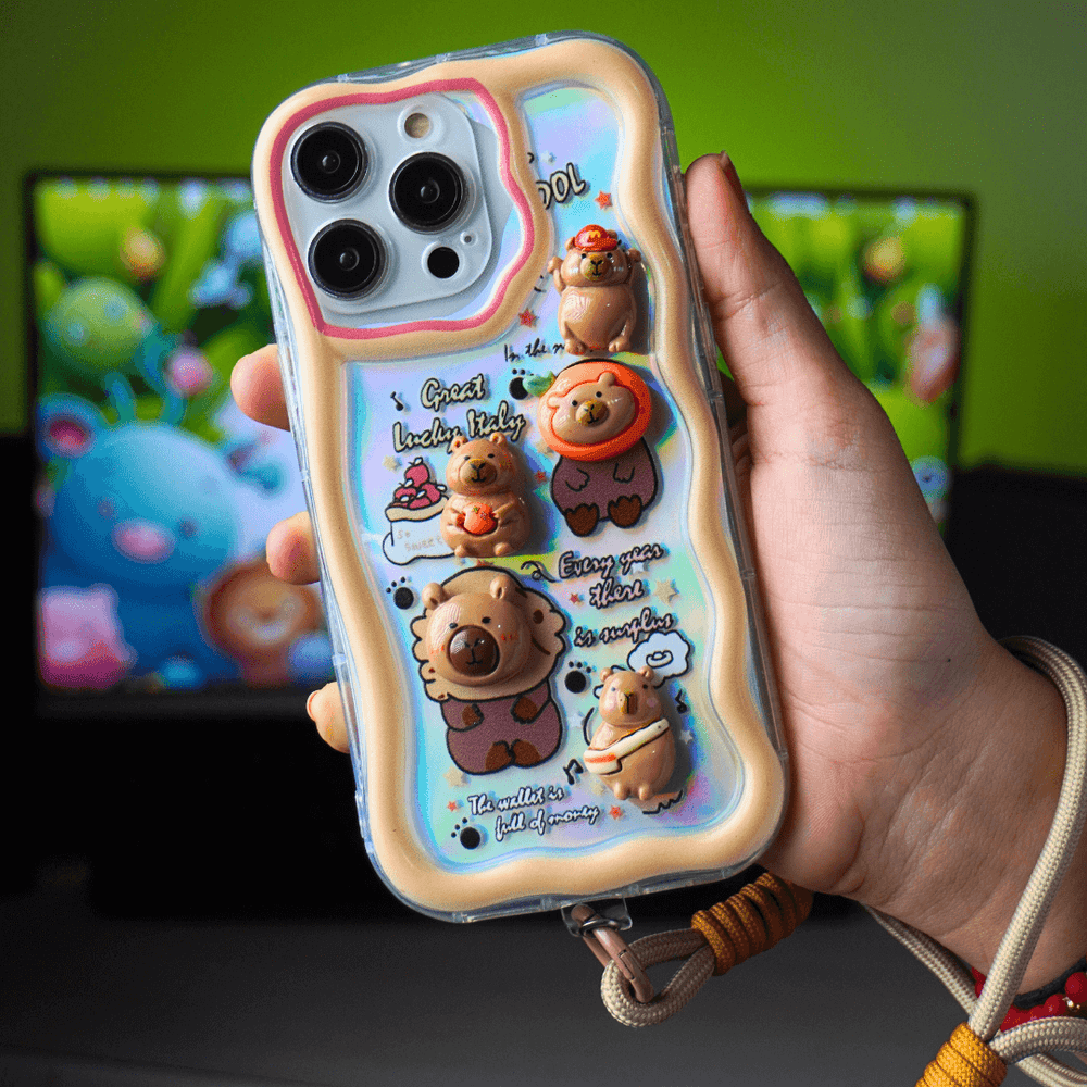 Lucky Toy Capybara Silicon Phone Cases For iPhone 12 Pro Max